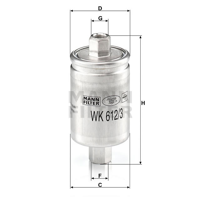 Mann Fuel Filter WK612/3 - Car Service Packs