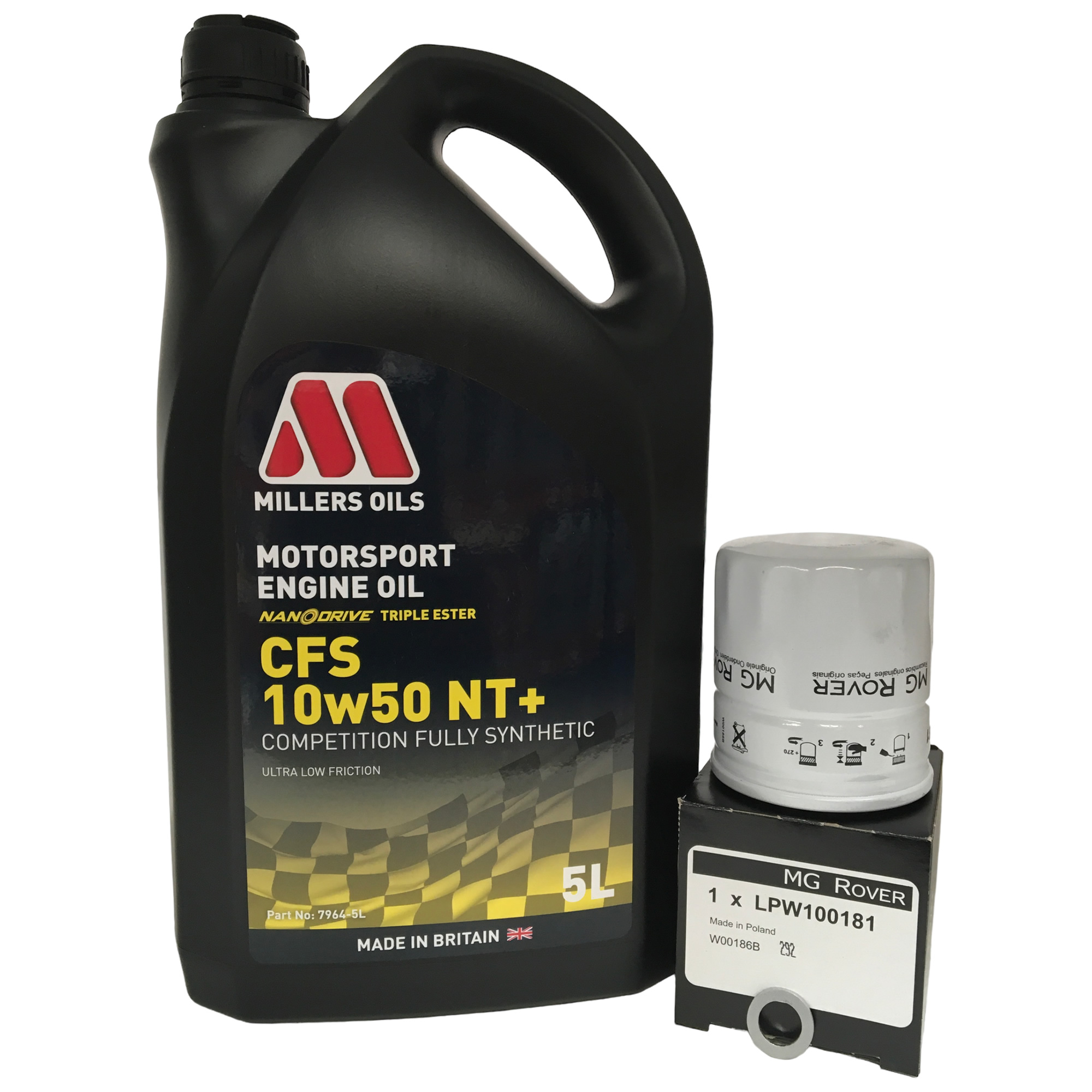 Millers Oils CFS 10W50 NT+ Service Kit LPW100181 - 5 Litres - Car ...
