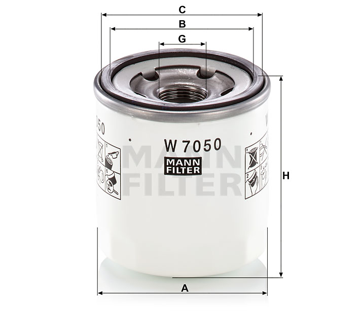 Mann Oil Filter W 7050 - Citroen, Land Rover, Ford, Peugeot - Car ...